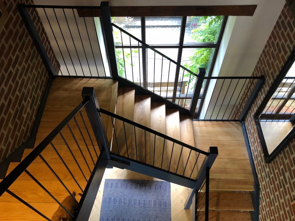 Modern Stair Well Railings - Norfolk Blacksmith